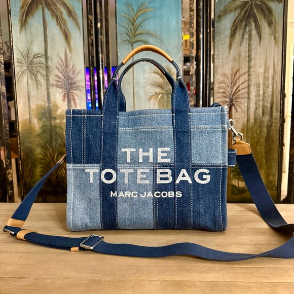 Marc Jacobs | Bags | Marc Jacobs The Denim Medium Tote Bag With ...